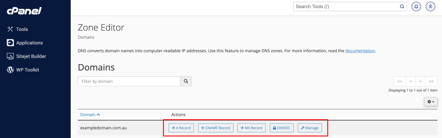 Adding, removing, and managing DNS records in cPanel - VentraIP