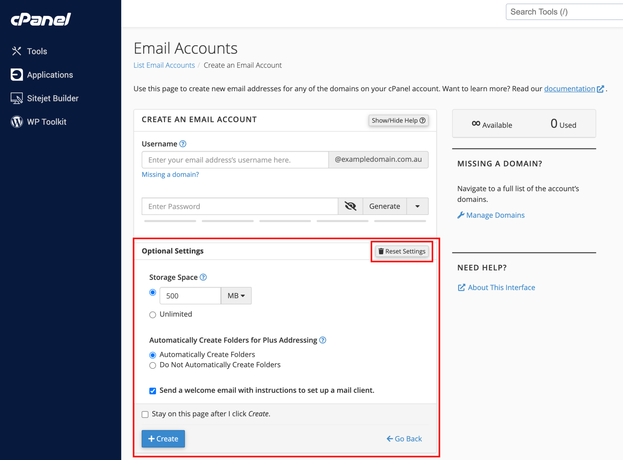 Step Three: How to Set up Email Accounts in cPanel (cPanel Mail) - VentraIP