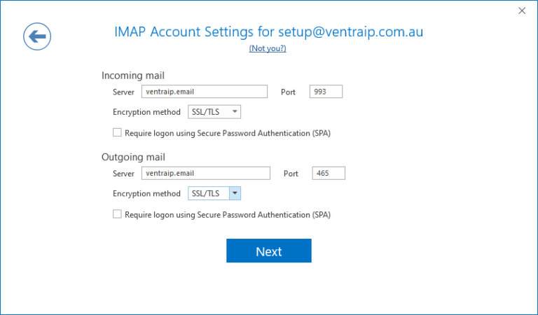 Updating your Email Settings on Outlook 365 - VentraIP