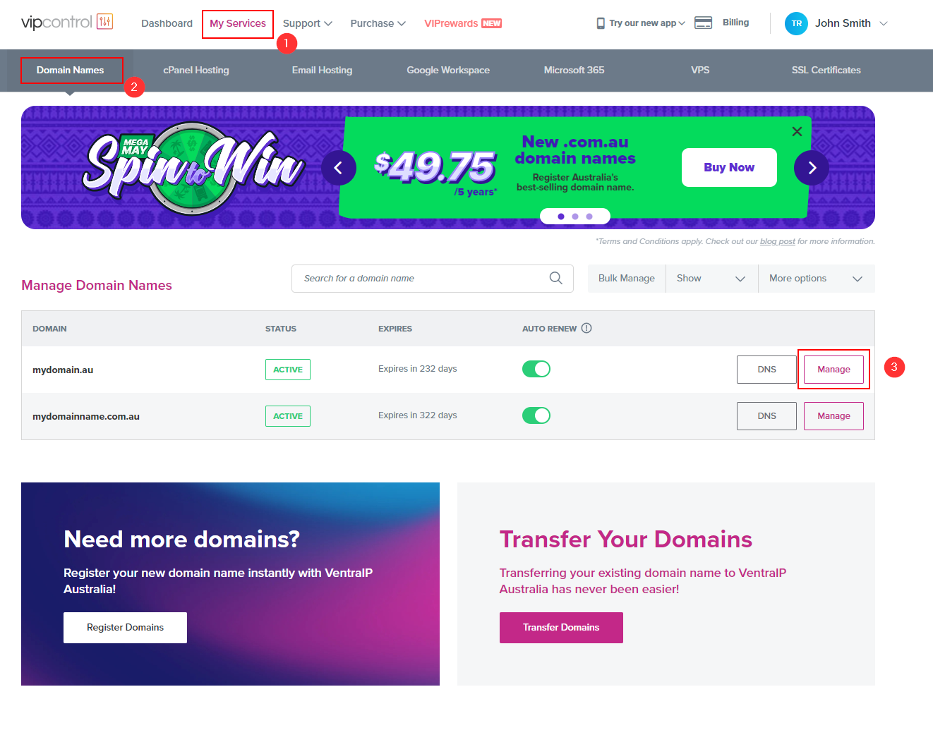 Claim your VIPsites! - VentraIP