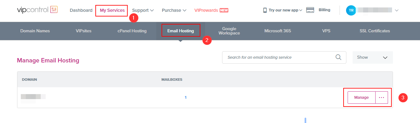 Accessing the Email Spam Filtering Log through VIPcontrol - VentraIP
